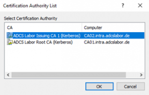 Sending a manually created certificate request to a certification ...