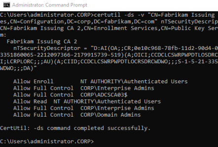 The request for a certificate fails with the error message "A valid ...