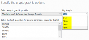 Which key lengths should be used for certification authorities and ...