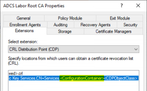 Manually publishing a certificate revocation list (CRL) to Active ...