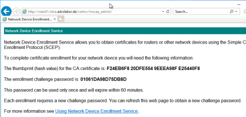 Move Network Device Enrollment Service (NDES) to another certification ...
