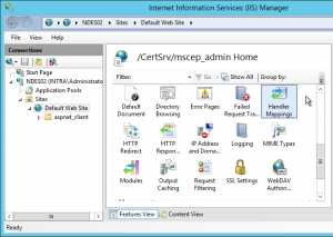 The Network Device Enrollment Service (NDES) administration web page ...