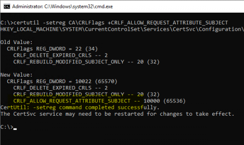 Subsequently changing the Subject Distinguished Name (DN) of a ...