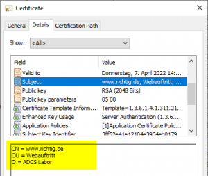 Subsequently changing the Subject Distinguished Name (DN) of a ...