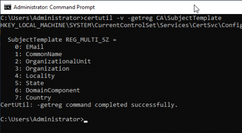 Permitted Relative Distinguished Names (RDNs) in the subject of issued ...