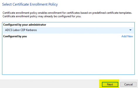 Viewing and deleting the certificate enrollment policy cache for the ...