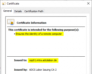 Installation of a Certificate Enrollment Policy Web Service (CEP) - Uwe ...