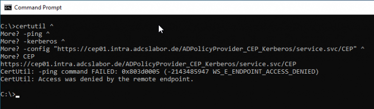 Requesting a certificate via the Certificate Enrollment Policy Web ...