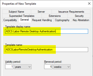 Configuring a certificate template for Remote Desktop (RDP ...