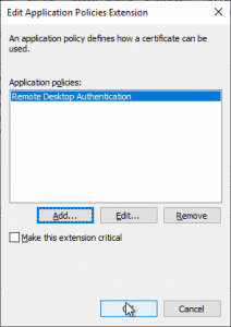 Configuring a certificate template for Remote Desktop (RDP ...