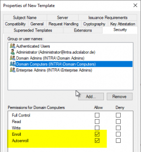 Configuring a certificate template for Remote Desktop (RDP ...
