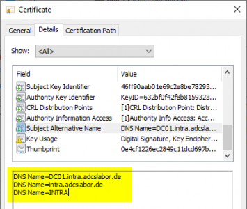 Overview of the different generations of domain controller certificates ...
