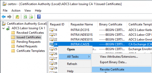 Revocation of an issued certificate - Uwe Gradenegger