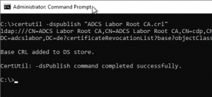 Publish a certificate revocation list (CRL) to an Active Directory ...