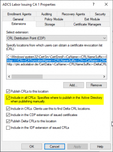Publish a certificate revocation list (CRL) to an Active Directory ...