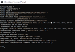 Restrict extended key usage (EKU) for imported root certification ...