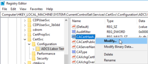 The certification authority service does not start and throws the error ...