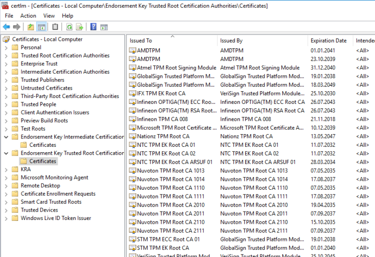 Configuring the Trusted Platform Module (TPM) Key Attestation - Uwe ...
