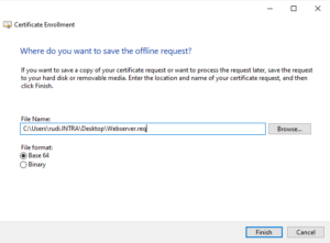 Manual application for a web server certificate - Uwe Gradenegger