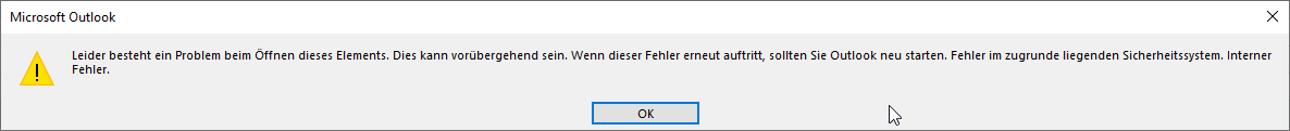 Microsoft Outlook: E-mails encrypted with S/MIME cannot be opened. The ...