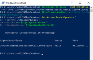 Code signing for PowerShell script files - Uwe Gradenegger