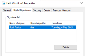 Code signing for PowerShell script files - Uwe Gradenegger