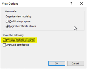 Root authority certificates are imported into the certificate store for ...